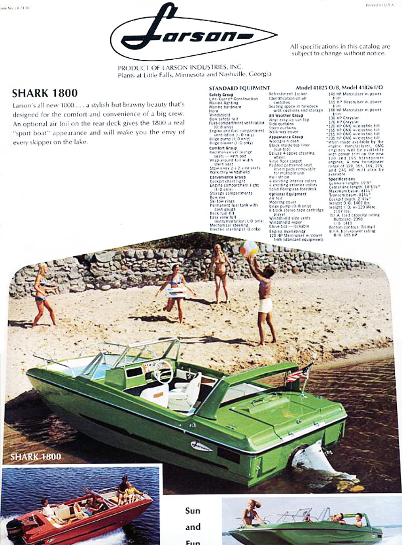 1972 Larson Brochure Page 6 | Endless Boating Forums