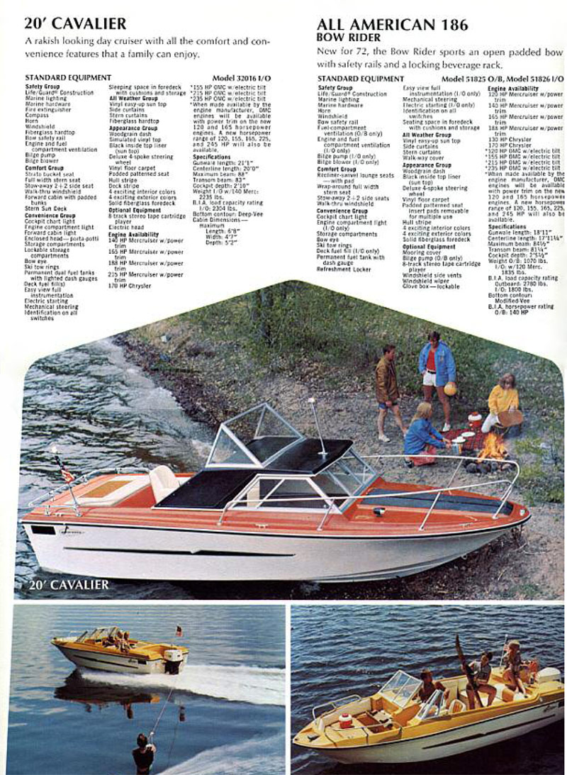 1972 Larson Brochure Page 7 | Endless Boating Forums