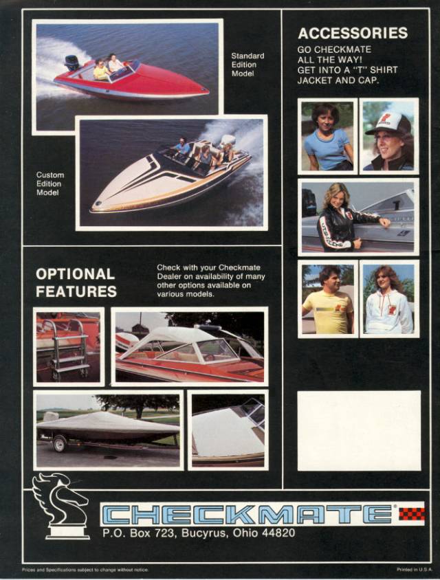 1984 Checkmate Brochure Page 16 | Endless Boating Forums