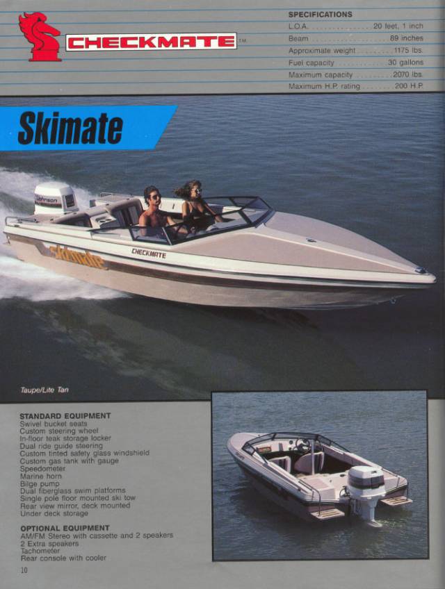 1987 Checkmate Brochure Page 10 | Endless Boating Forums