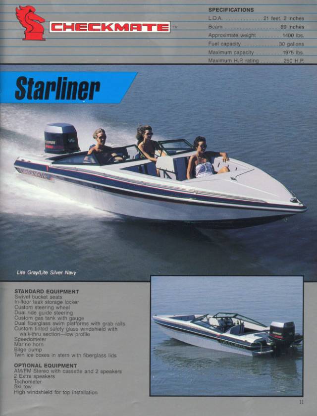 1987 Checkmate Brochure Page 11 | Endless Boating Forums