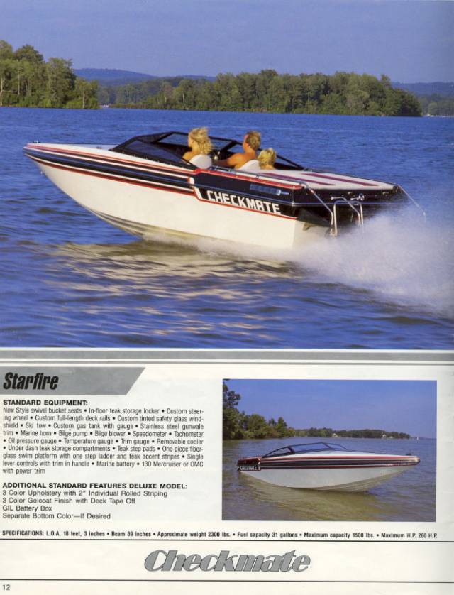 1988 Checkmate Brochure Page 12 | Endless Boating Forums