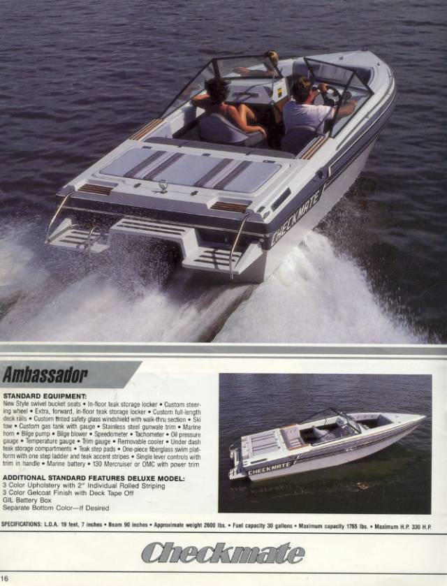 1988 Checkmate Brochure Page 16 | Endless Boating Forums