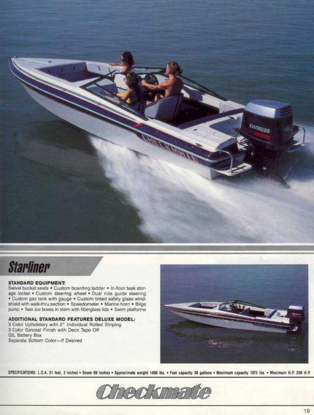 1988 Checkmate Brochure Page 19 | Endless Boating Forums